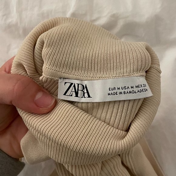 Zara | Tops | Knit Turtle Neck Tank | Poshmark